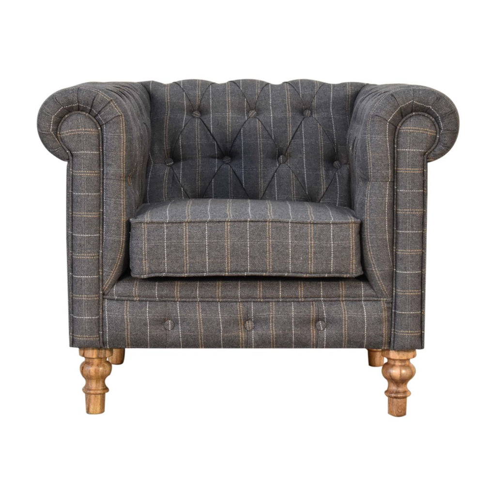 Mix Tweed Chesterfield Armchair – Furniture by Jackson