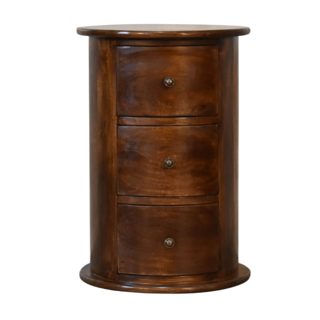 3 Drawer Drum Chest, Chestnut – Furniture by Jackson